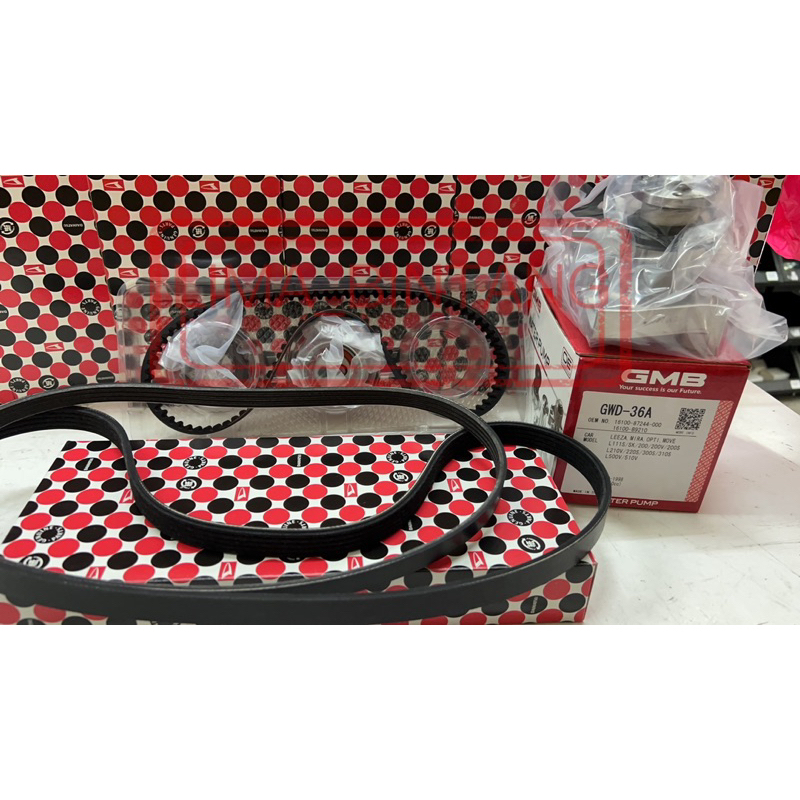 (100.000K)Timing Combo Kit Set Fan Belt GMB Water Pump for Perodua ...