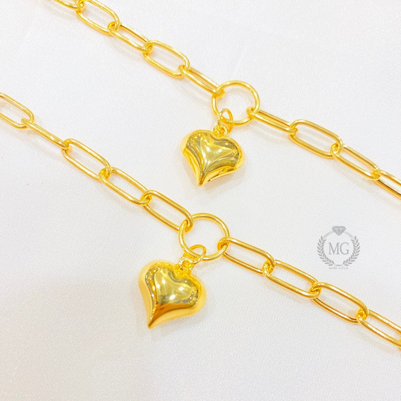 Rantai Tangan Dewasa Emas 916 Paperclip Love (updated) | Shopee Malaysia