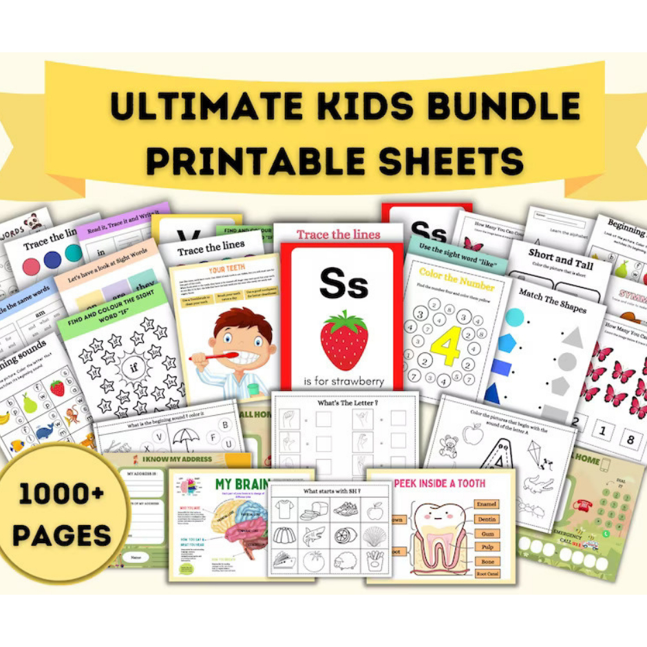 A193 – [PDF] Preschool Pre-K + Kindergarten Learning Bundle 1000+ Pages ...