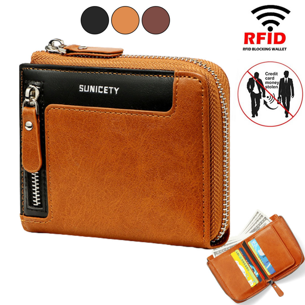 Mens Wallet RFID Blocking Multi Card Holder Wallets for Men Bifold ...
