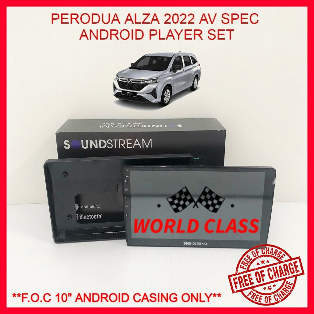 PERODUA ALZA 2022 (AV SPEC) 10" SOUNDSTREAM ANDROID IPS PLAYER FULL HD ...