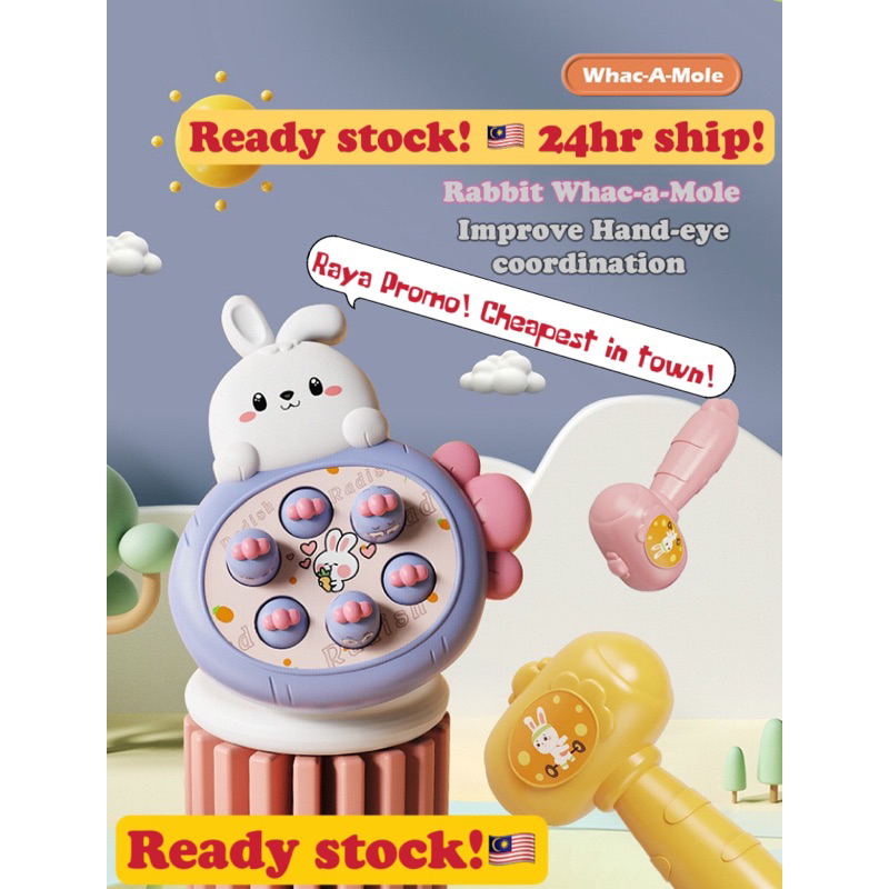 New! Ready Stock! Whac-A-Mole hamster Kids toy kid hammer | Shopee Malaysia