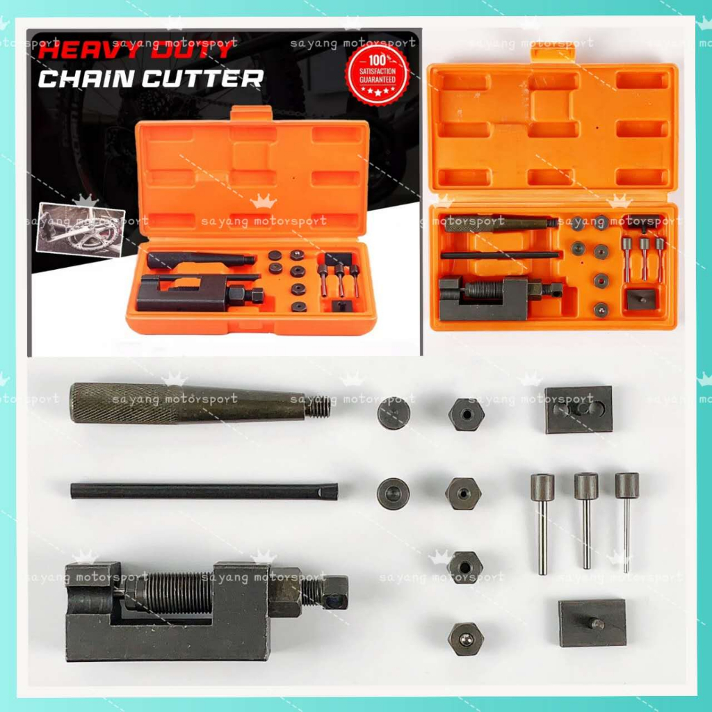 CHAIN CUTTER HEAVY DUTY RIVET TOOL SET RIVERTING BREAKER ATV BIKE ...