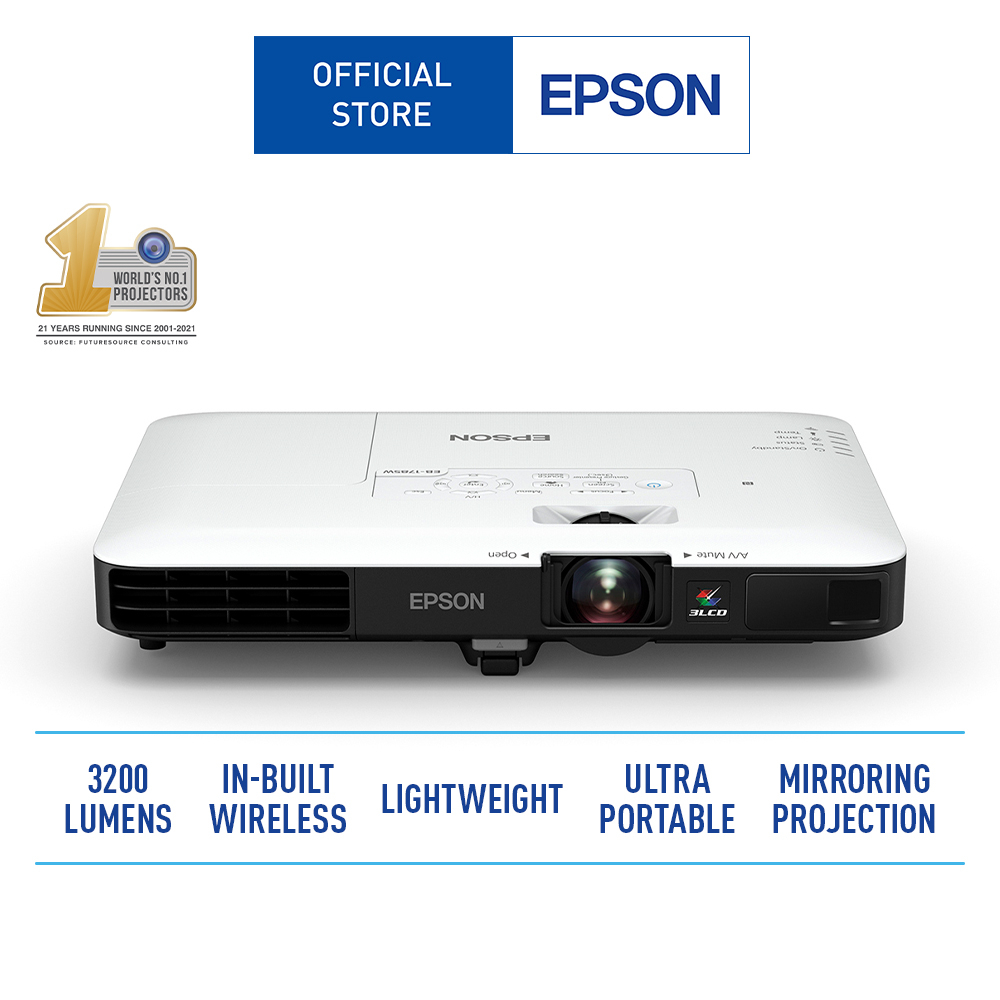 Epson EB-1785W WXGA 3LCD 3200 lumens Wireless Ultra Portable Projector with Gesture Presenter ...