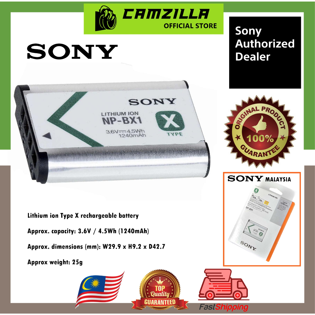 100% ORI - Sony NP-BX1 & BX1 X-Series Rechargeable Battery Pack For ...