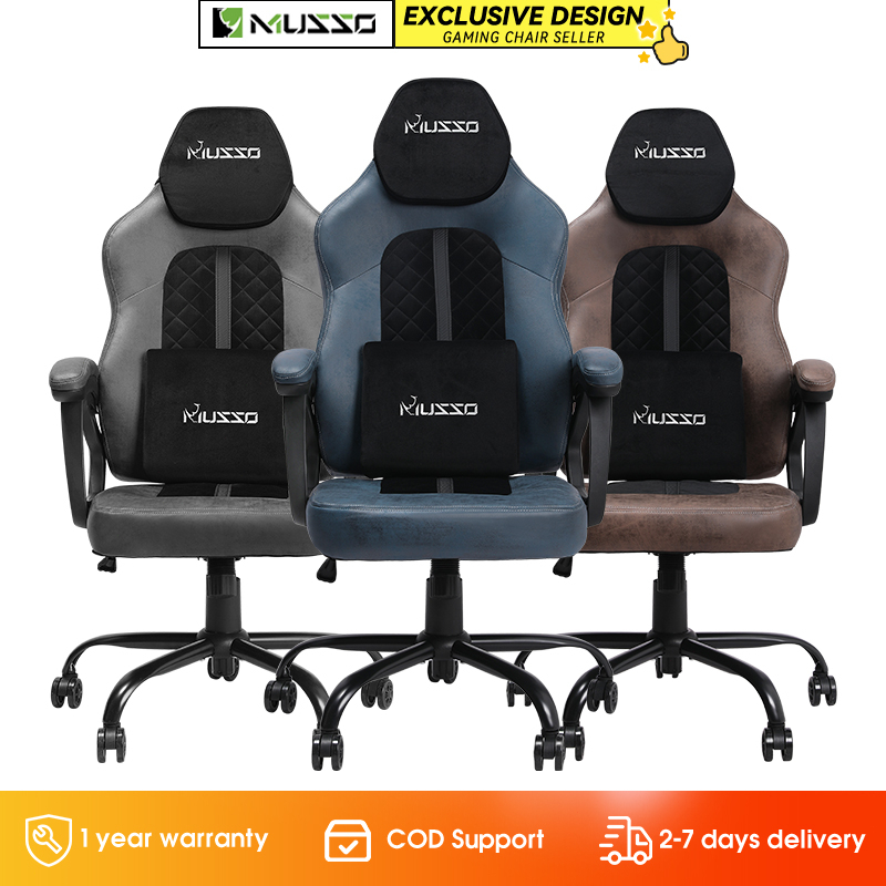 MUSSO Classic Series Gaming Chair New Fabric Leathaire Office Chair ...