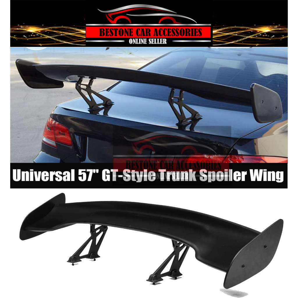 UNIVERSAL GT Wing Adjustable BLACK Hatchback Spoiler | Shopee Malaysia