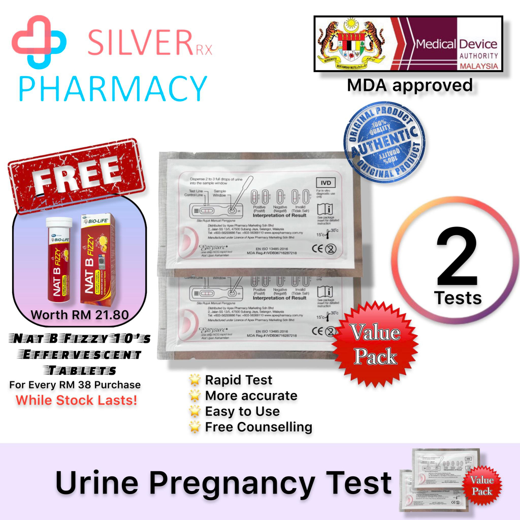 [Exp 10/2024] Avo Diagnostics Pregnancy Cassette Test 1's [Urine ...