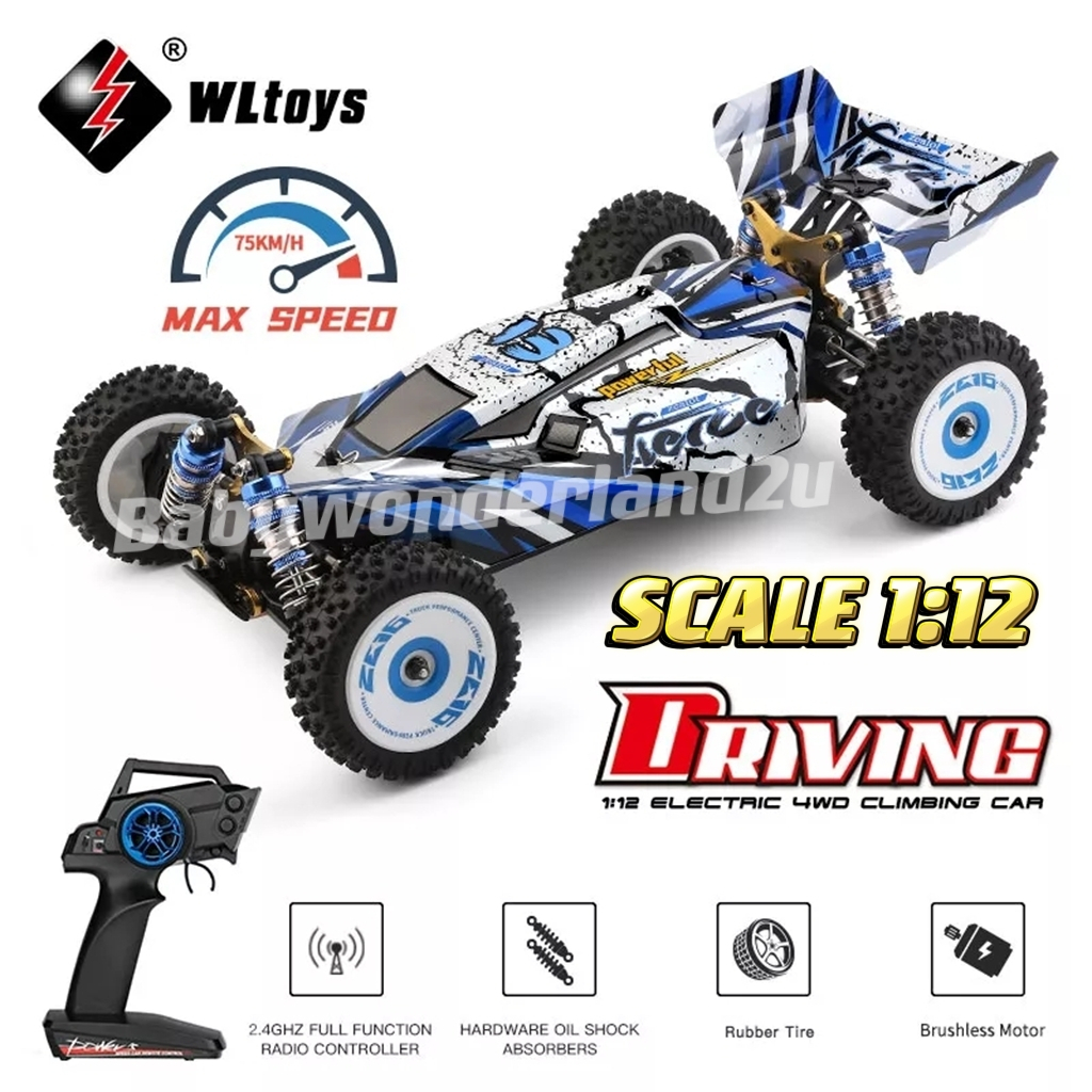 WLToys 124017 1:12 Scale 2.4Ghz 4WD High Speed Racing RC buggy 75km/h ...