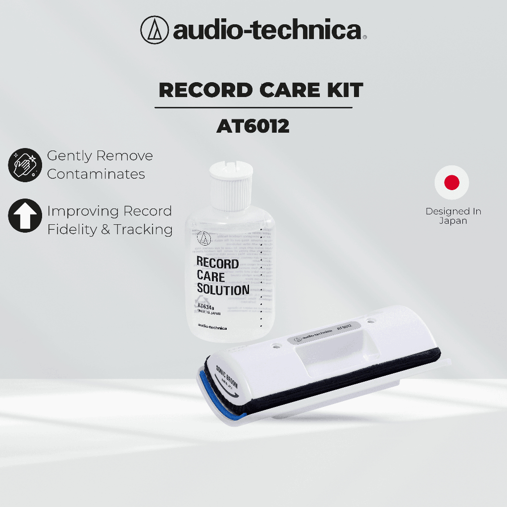 Audio-Technica AT6012 Record Care Kit Vinyl Record Cleaner Dust Remover ...