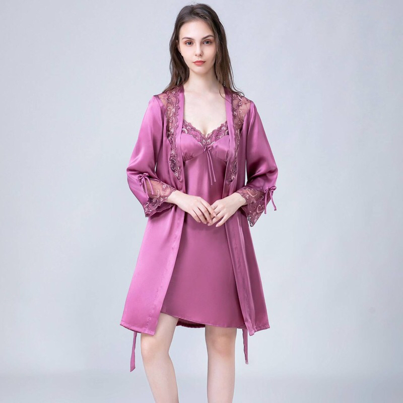 Womens Spring And Summer New 100 Mulberry Silk Suspender Nightdress