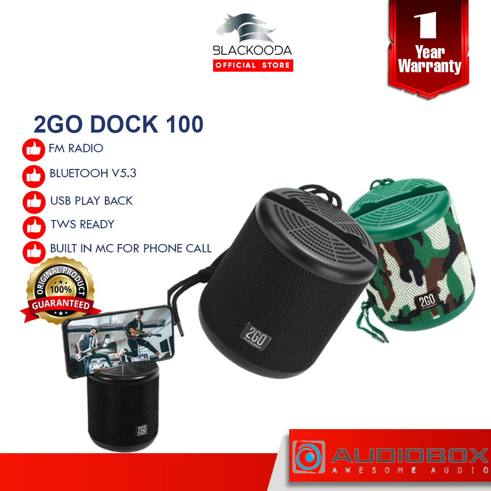 Audiobox 2GO Dock 100 Bluetooth Portable Speaker with Phone Docking ...