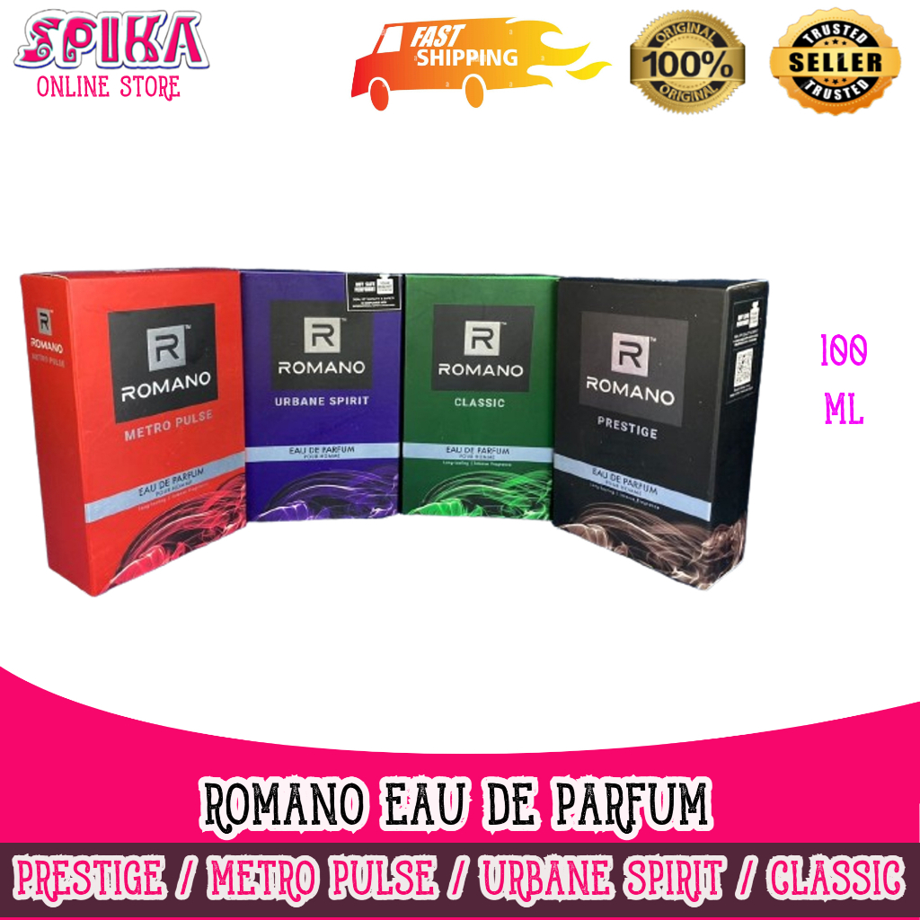 ROMANO EAU DE PARFUM POUR HOMME 100ML ( URBANE SPIRIT, METRO PULSE ...