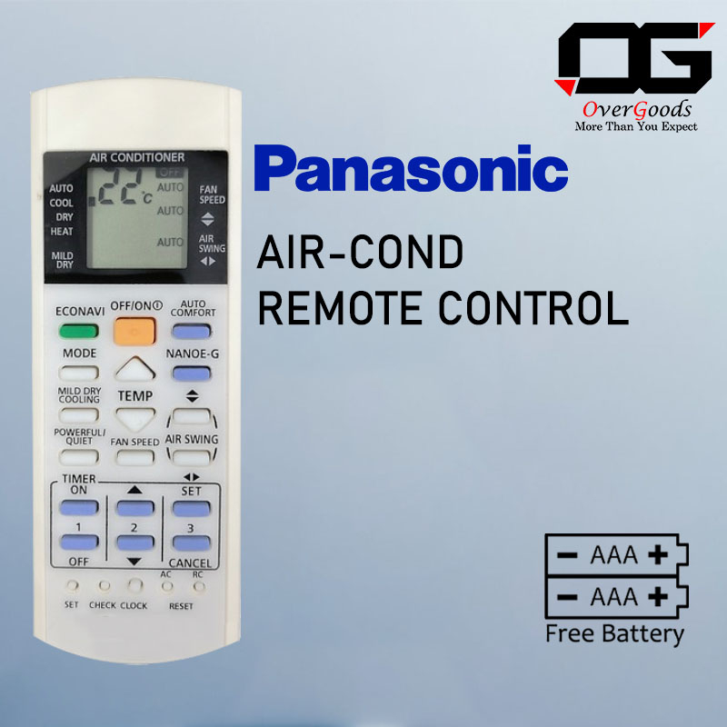 Panasonic Air Cond Aircon Aircond Remote Control ECONAVI Inverter ...