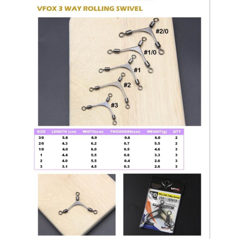VFOX ROLLING 3-WAY SWIVEL(MADE IN KOREA) | Shopee Malaysia