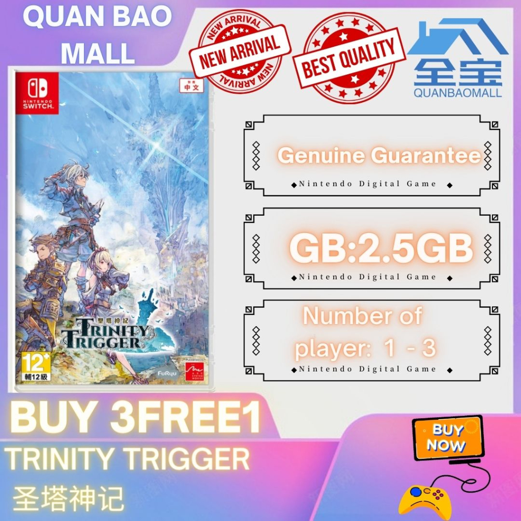 TRINITY TRIGGER 圣塔神记 (Nintendo Switch)Muat turun Permainan Digital Murah Switch Game Digital ...