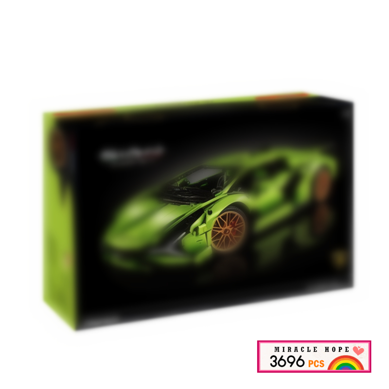 86002 Lamborghini Sian FKP37 Sport Green Block Toys 3696pcs 53245 36876 ...