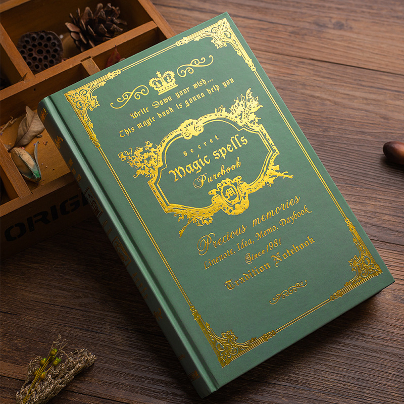 European Notebook Retro Super Thick Diary Simple Reading Record Book ...