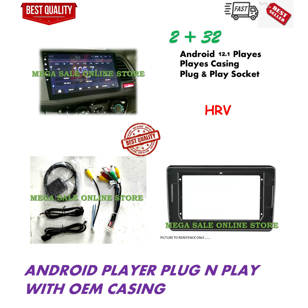 HONDA HRV 2015 - 2019 10 INCH , HRV 2021 9 INCH Android Player With OEM ...
