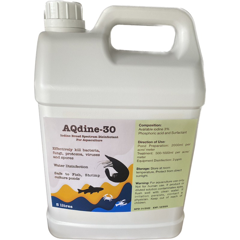 AQdine-30 Aquaculture Iodine Fish Shrimp Pond Disinfectant Ubat ...