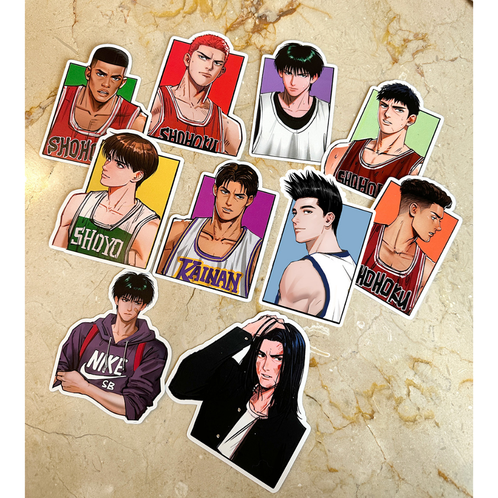 4-inch SLAM DUNK stickers (Sakuragi Rukawa Sendoh Akagi miyagi Mitsui ...