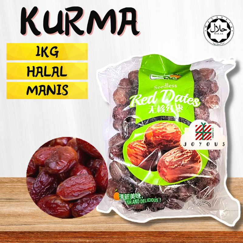 1KG Echo Asam Red Dates Seedless / Kurma Merah | Shopee Malaysia