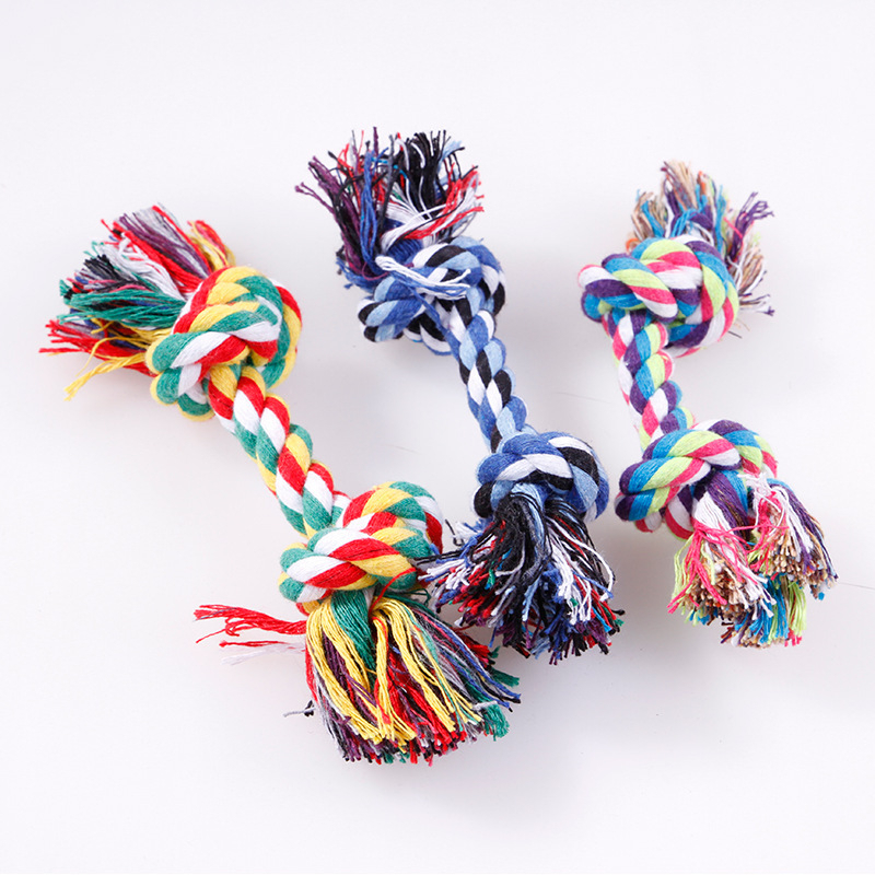 Pet Biting Rope Toy Lively Series Double Knot Cotton Rope(Random ...
