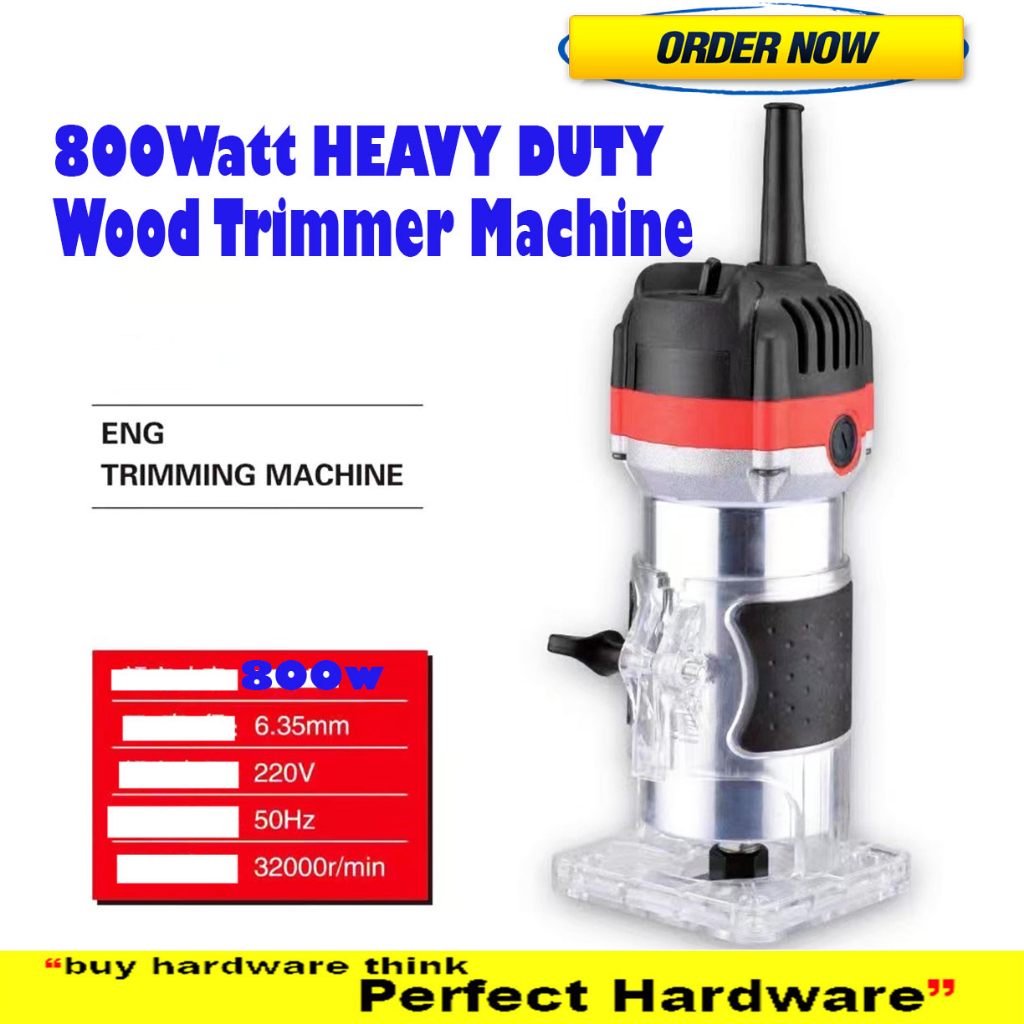 800Watt 32000RPM Electric Hand Wood Trimmer Router Slotting Woodworking ...
