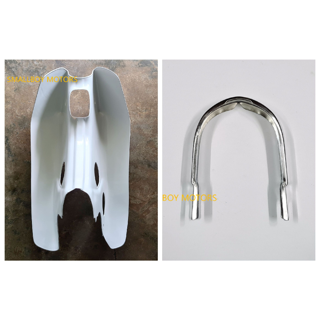 HONDA C70 C70Z BULAT WHITEBOARD LEGSHIELD CENTER IRON RIM U KEPUK PAPAN PUTIH BESI TENGAH SET ...