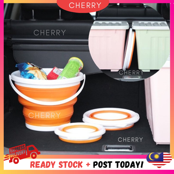 🍒CHERRY🍒Foldable Bucket Foldable Pail Collapsible Bucket Baldi Lipat ...
