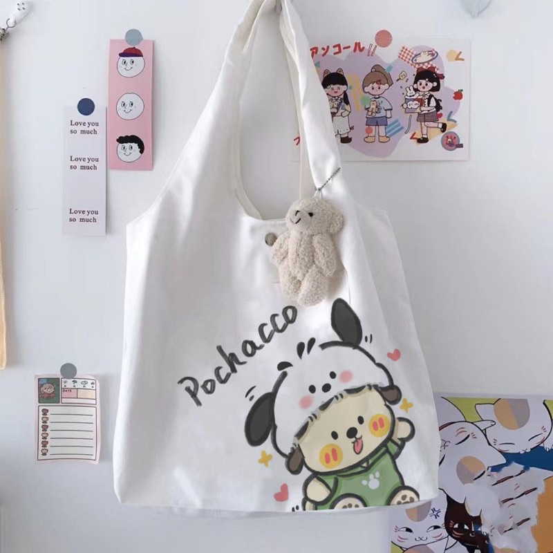 🔥READY STOCK🇲🇾 CUTE POCHACCO TOTE BAG 帕恰狗系列托特包 | Shopee Malaysia