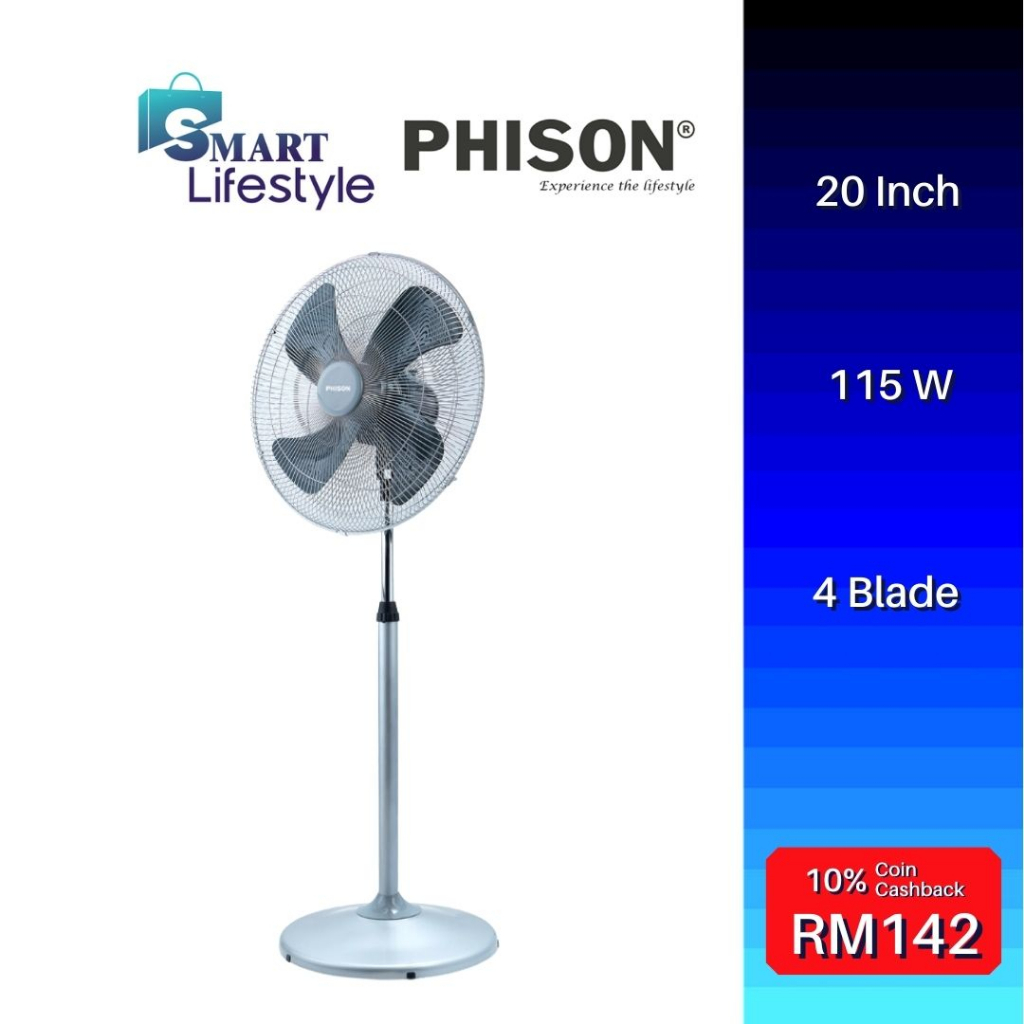 Phison Stand Fan 20"inch 4-Blade Fan PSF-20P | Shopee Malaysia
