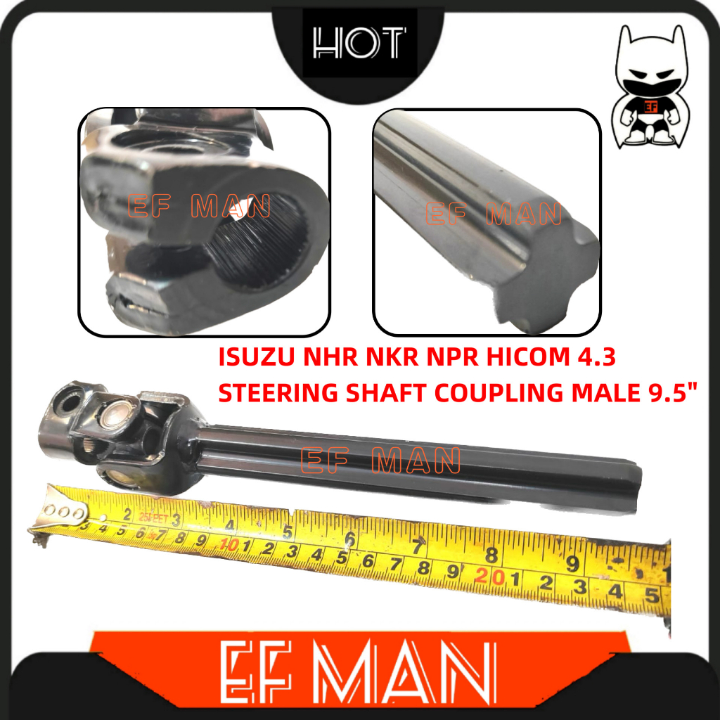 LORRY ISUZU NHR NKR NPR HICOM 4.3 STEERING SHAFT COUPLING MALE 9.5 ...