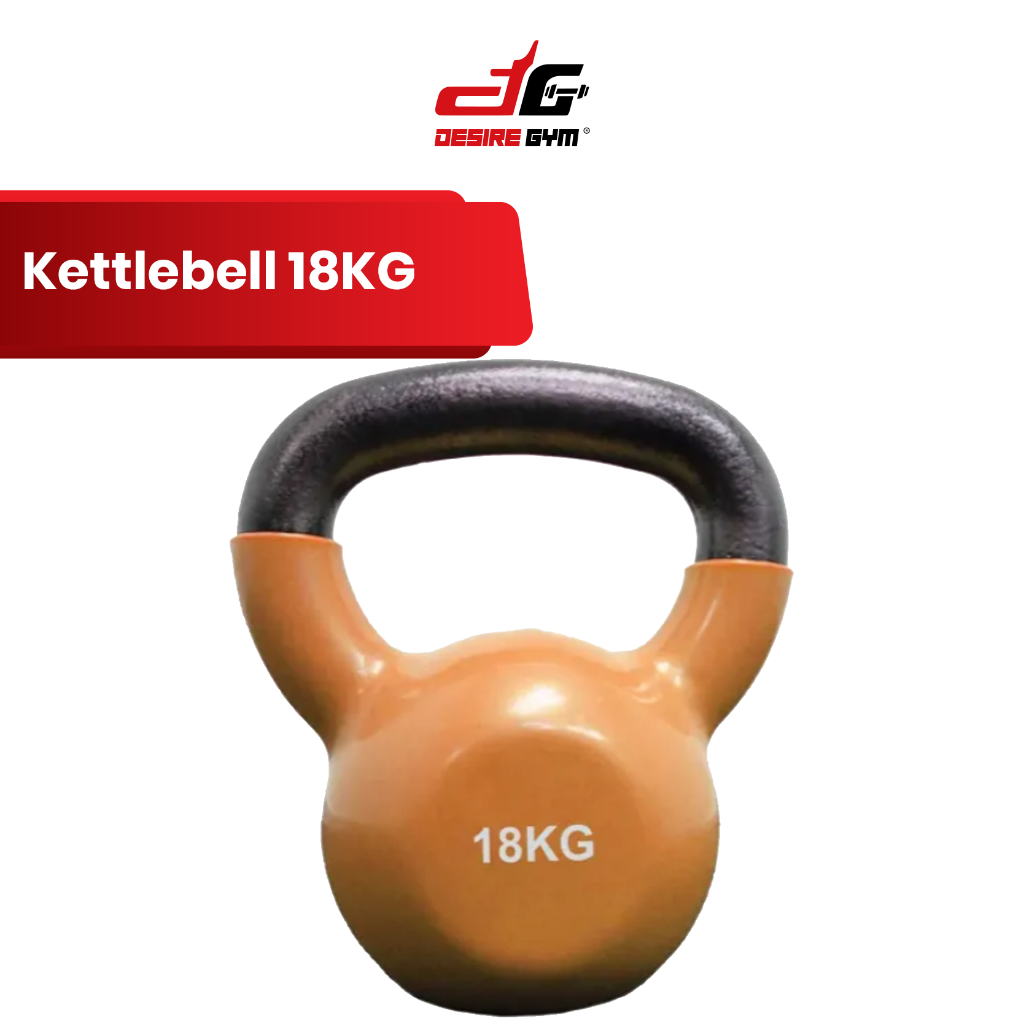 Desire Gym 18kg Cast Iron Vinyl Coated Kettlebell Dumbbell Weight ...