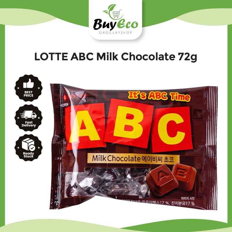 LOTTE ABC Milk Chocolate 72g | Shopee Malaysia