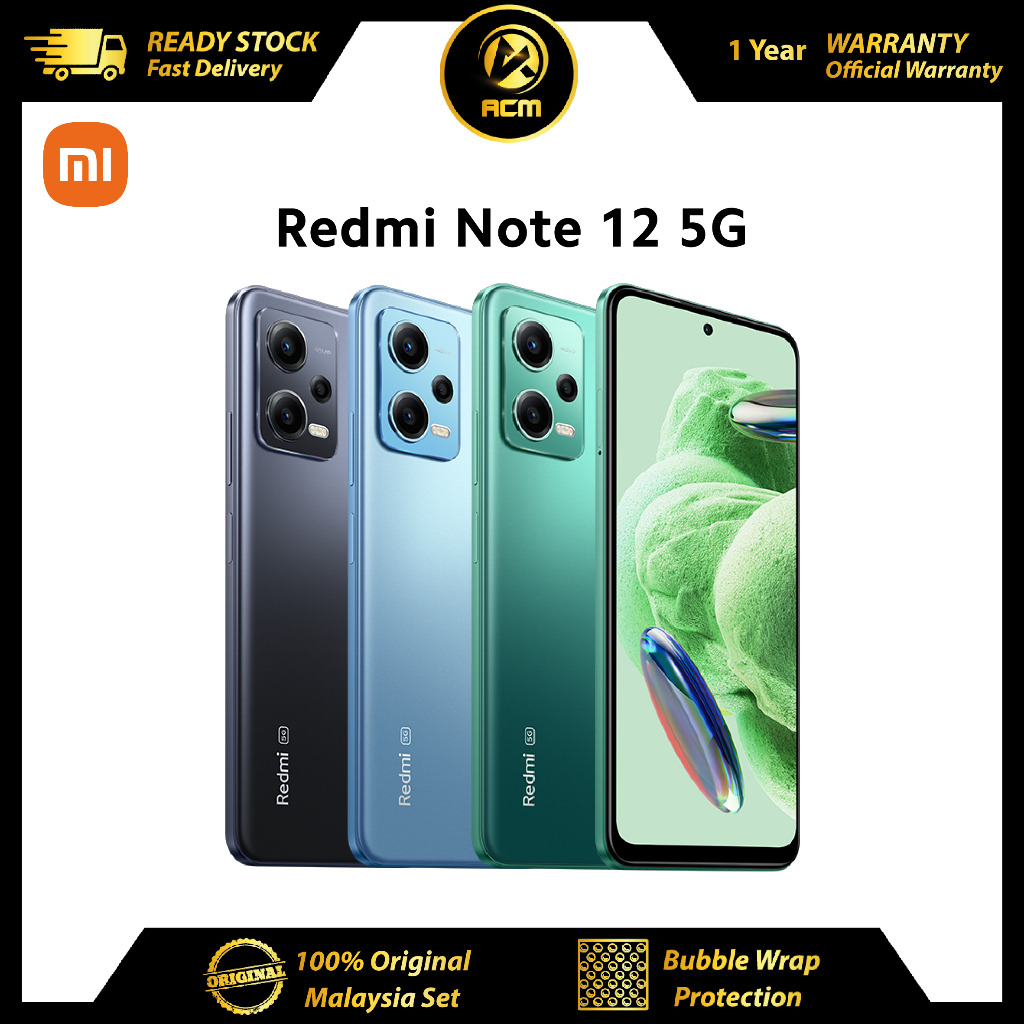 100% Original Xiaomi Redmi Note 12 5G - Smart Phone - 120Hz AMOLED Display | 33W Fast Charging ...