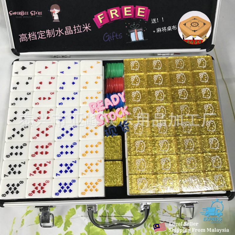 LIMITED EDITION Hello Kitty Crystal Mahjong 4Player Mahjong 3Player ...