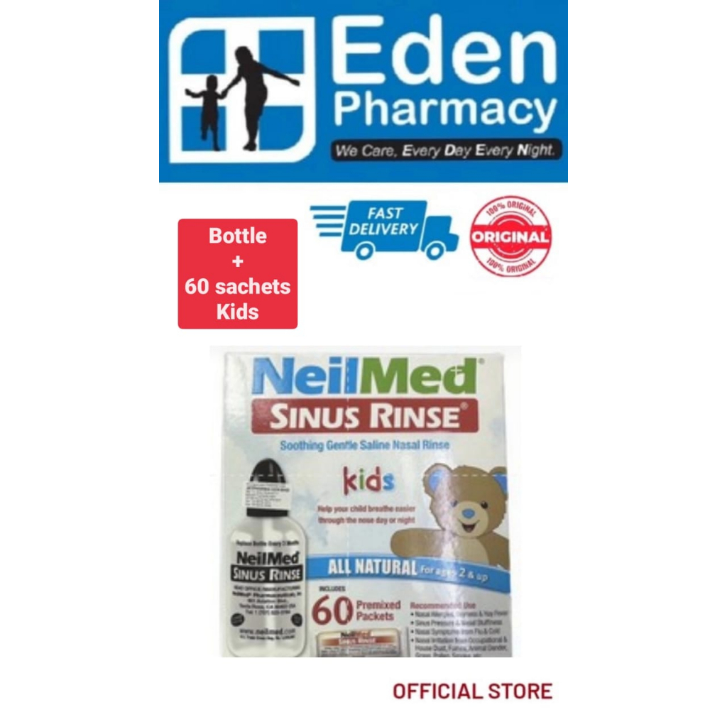 NeilMed Soothing Gentle Saline Nasal Rinse (kids) (60 packets) | Shopee ...