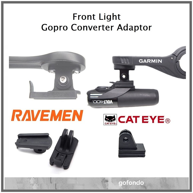 Gopro Tripod Converter Adaptor FOR CATEYE RAVEMEN Headlight Clip Under ...