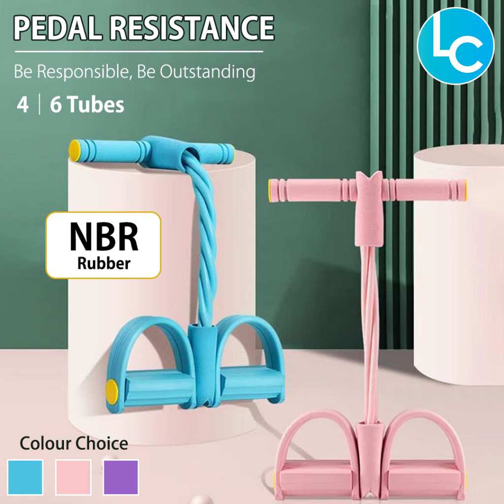 LC Multifunction Tension Rope Yoga Pedal Puller Resistance Band NBR 4/6 ...