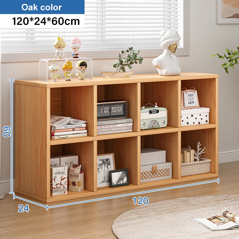Multipurpose Grid Rack DIY Bookshelf Wooden Book Storage Bookcase ...