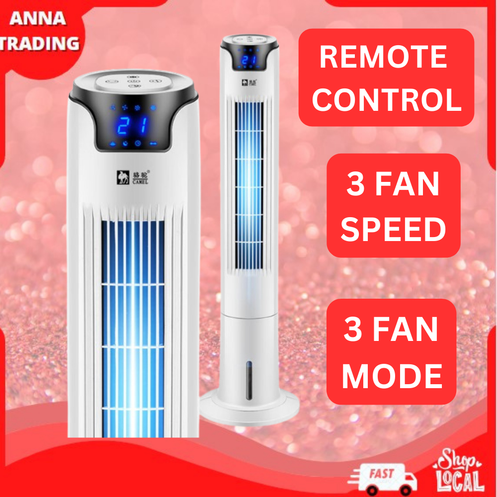3 Speed Bladeless Tower Fan Air Cooling Fan Mist Fan Ionizer Energy ...