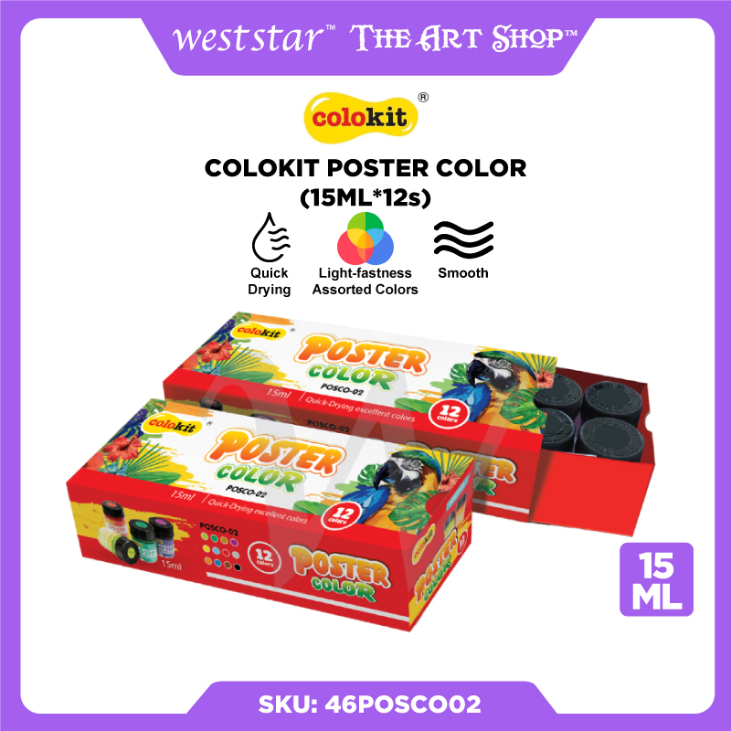 [Weststar TAS] Colokit 15mlx12s Poster Color | Shopee Malaysia
