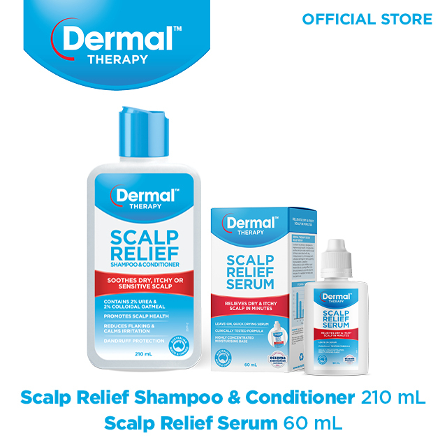 Dermal Therapy Scalp Relief Shampoo & Conditioner 210ml + Serum 60ml ...