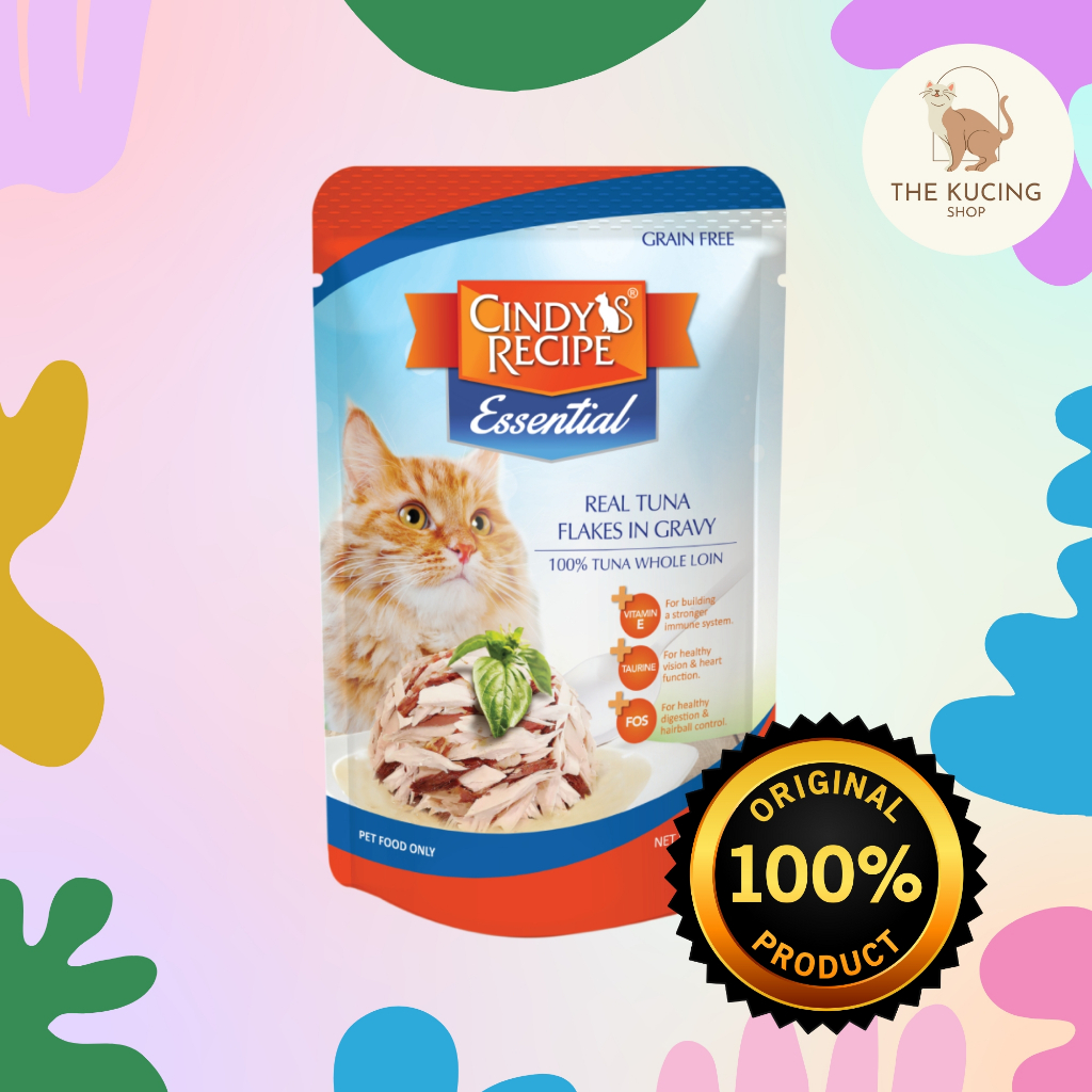 Cindy's Recipe Real Tuna Flakes In Gravy Wet Food Cats 70g | Shopee ...