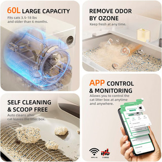 Pet Marvel Magic Cube Automatic Cat Litter Box Bekas Tandas Kucing ...