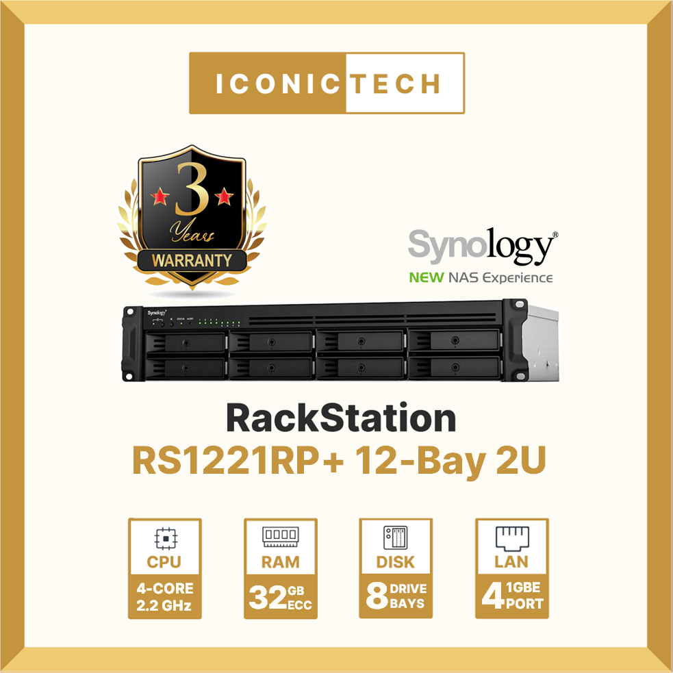 Synology Rackstation RS1221+ 4GB | 8GB | 16GB | 32GB ECC Default System ...