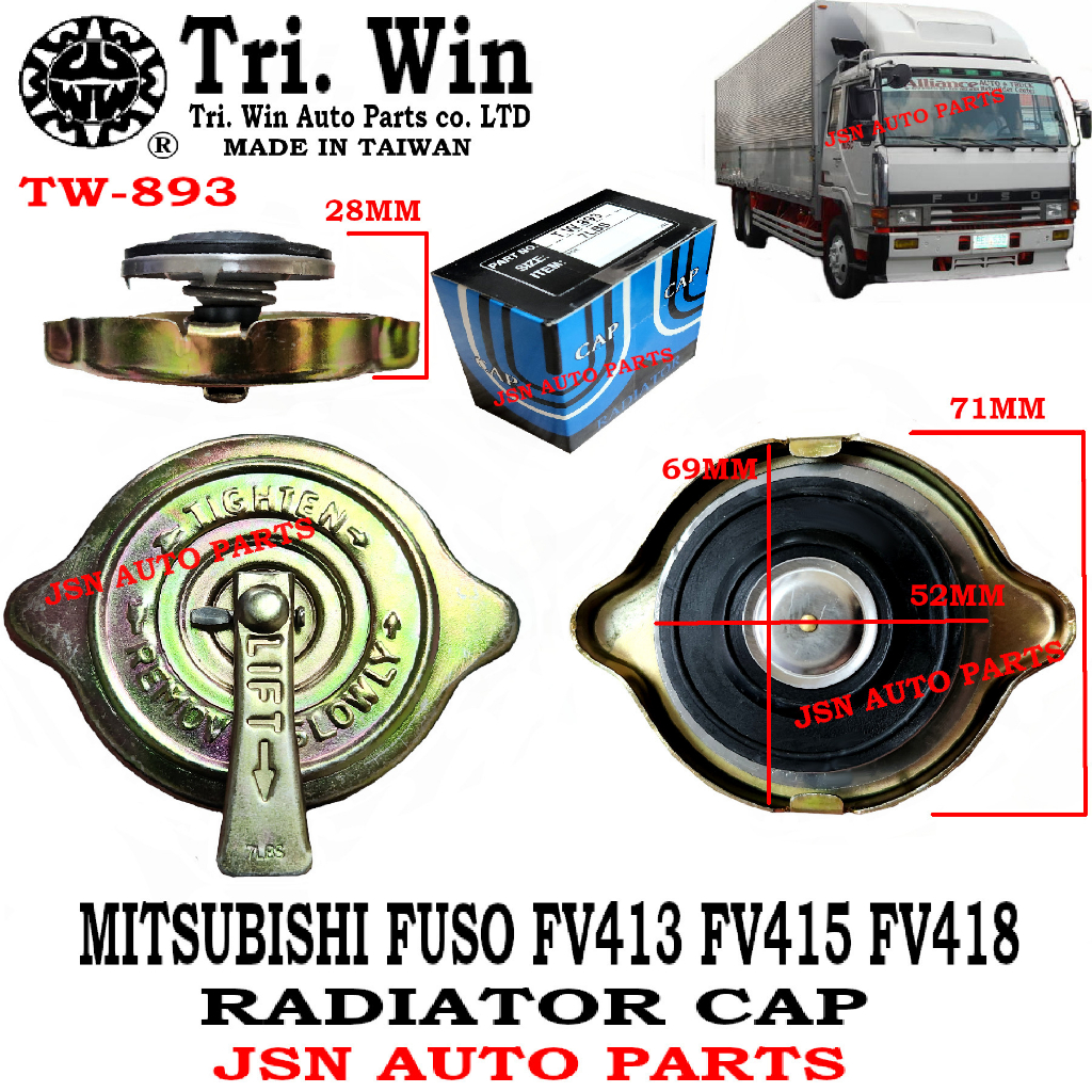 RADIATOR TANK CAP WITH VALVE FUSO LORRY FV413 FV313 FV418 LORRY TRUCK ...