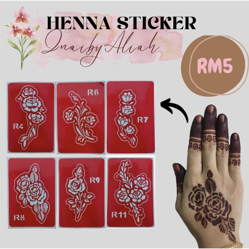 STICKER HENNA/INAI ROSE | Shopee Malaysia