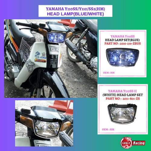 YAMAHA Y110 / Y110SS / SS1 HEAD LAMP SET(BLUE/WHITE)(OEM)Good Quality ...